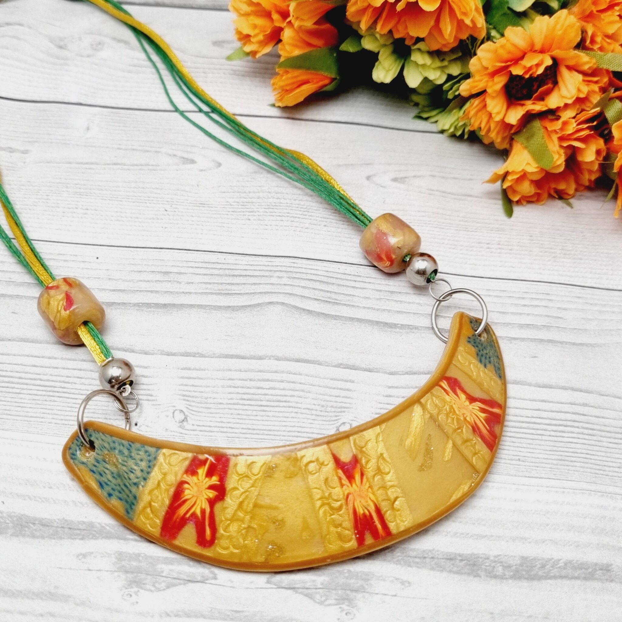 Dynasty Polymer Clay Collar Necklace – Kaboochie