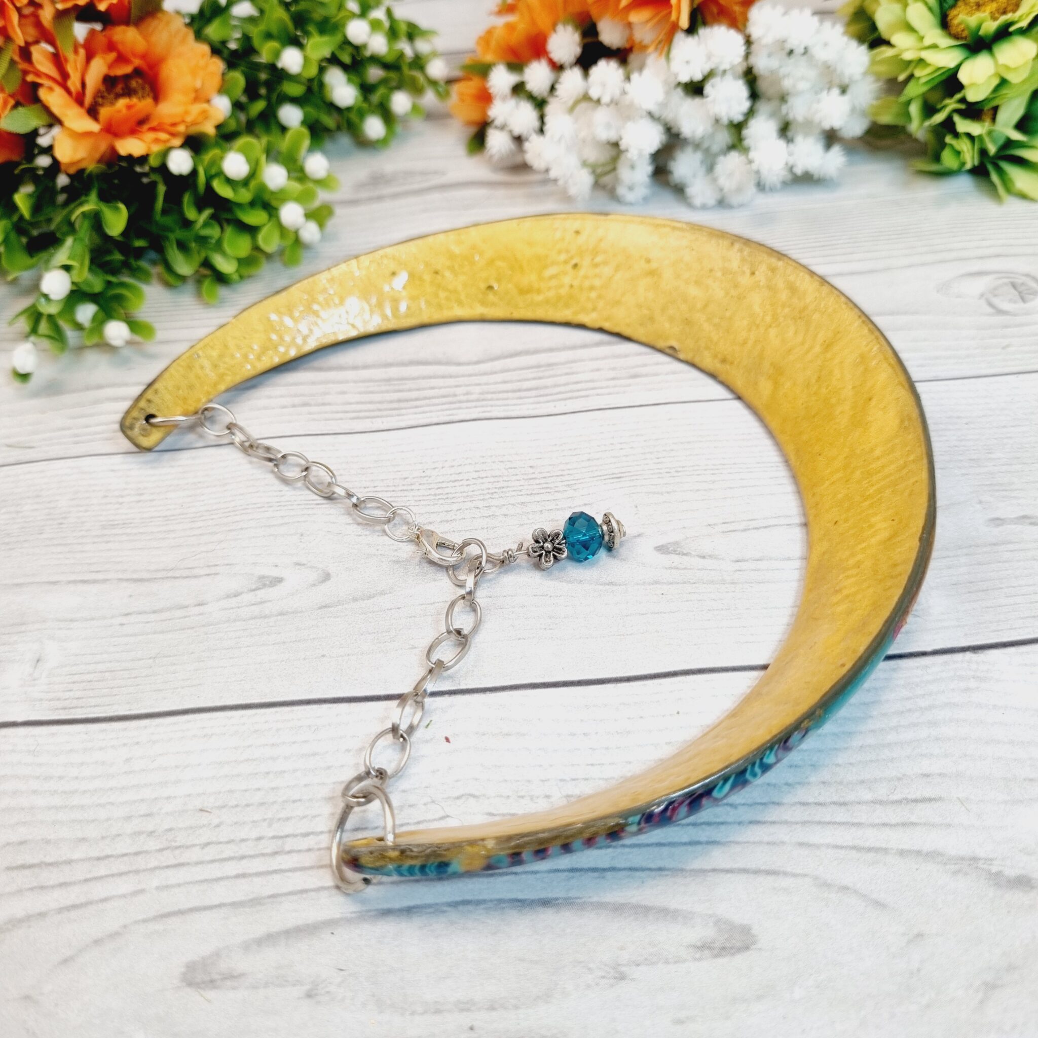 Full Collar Polymer Clay Necklace Earthbound Majesty – Kaboochie