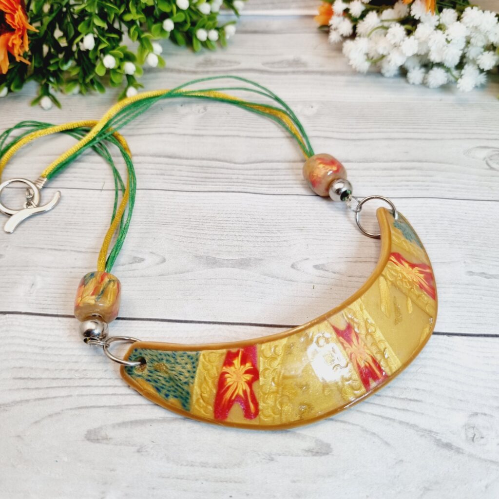 Dynasty Polymer Clay Collar Necklace – Kaboochie